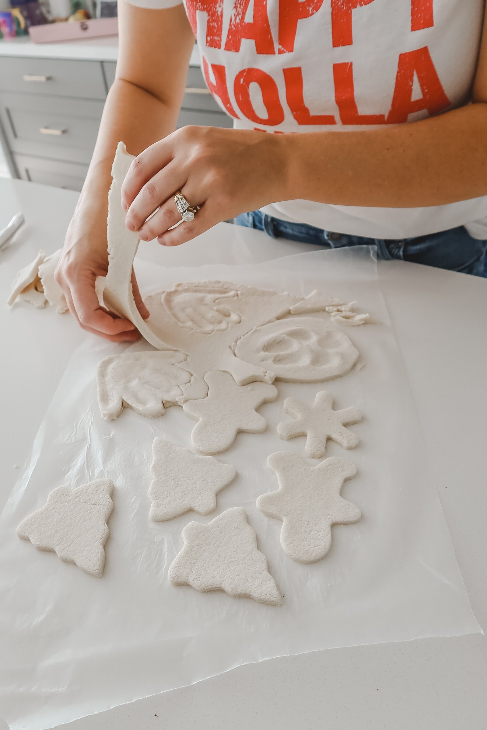 Easy Salt Dough Ornament Recipe- Perfect For Handprints! - Kelsey Bang