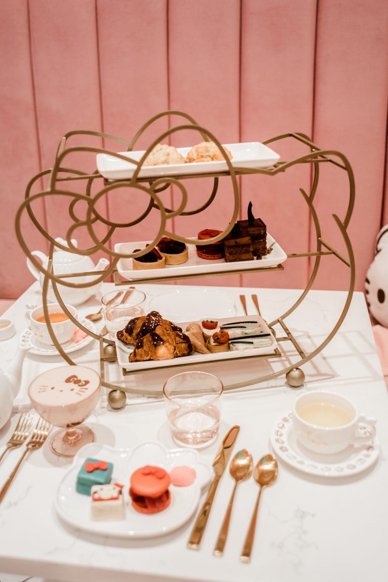 Tea Time at the Exclusive Hello Kitty Cafe Bow Room - Kelsey Bang