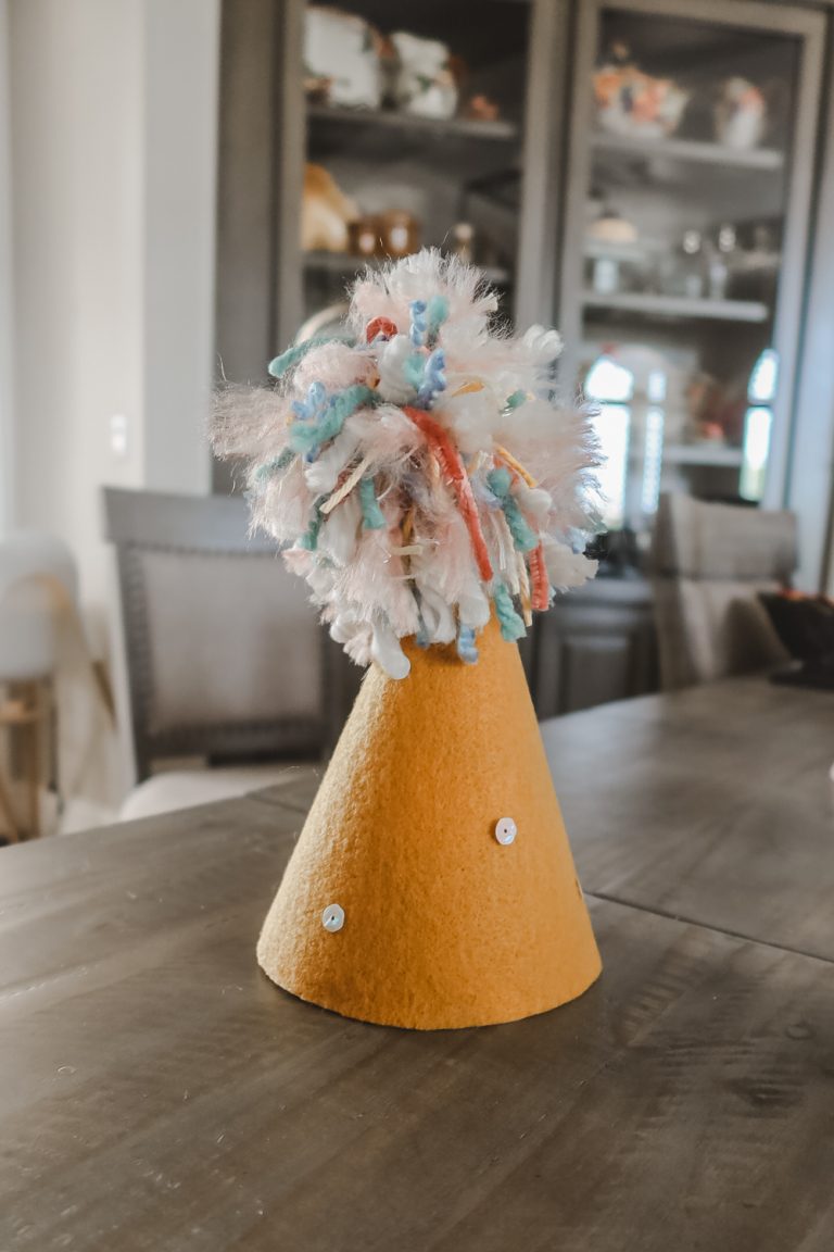 How To Make Epic Pom Pom Party Hats- DIY - Kelsey Bang