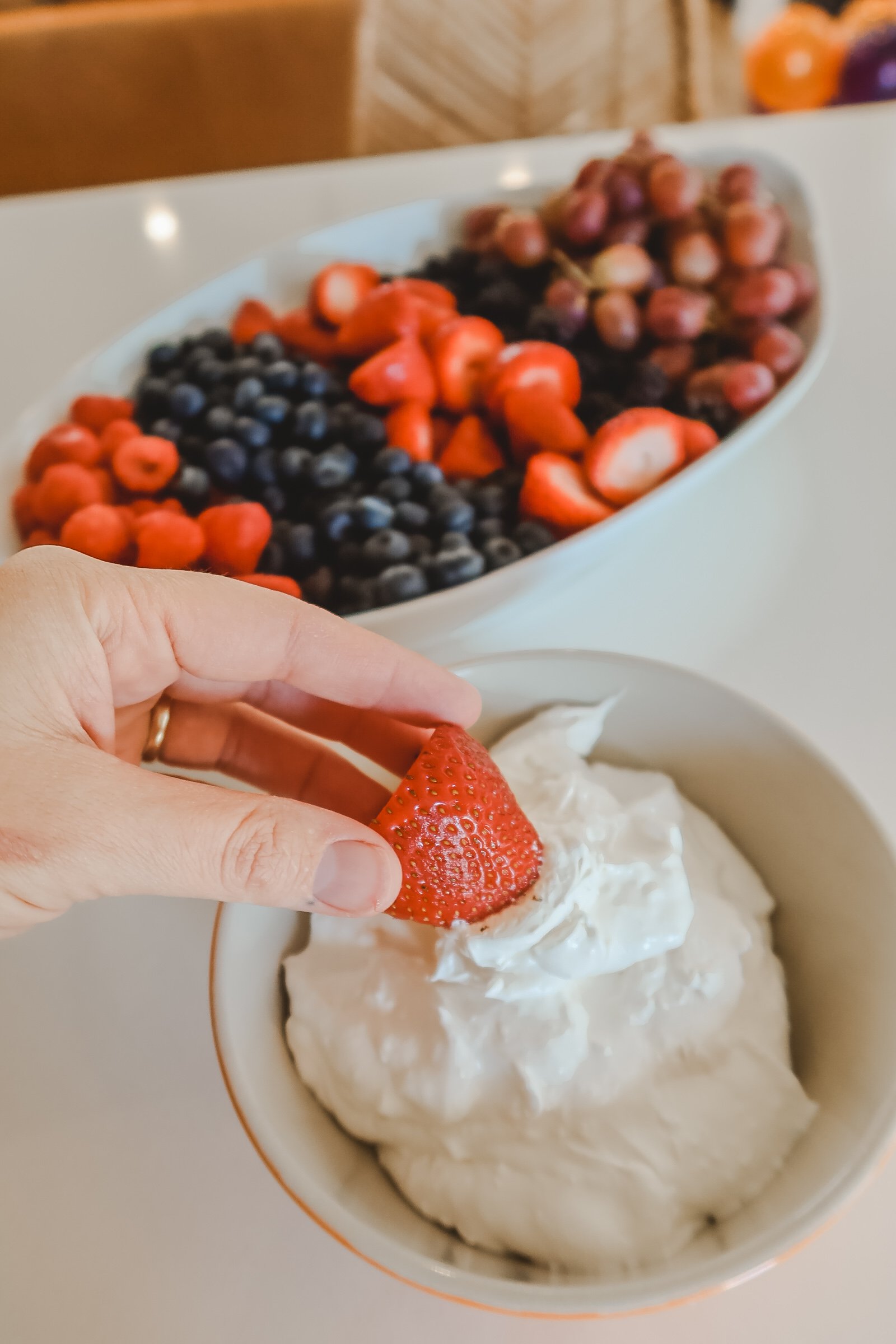 3 Ingredient Fruit Dip - Easy & Delicious - Kelsey Bang