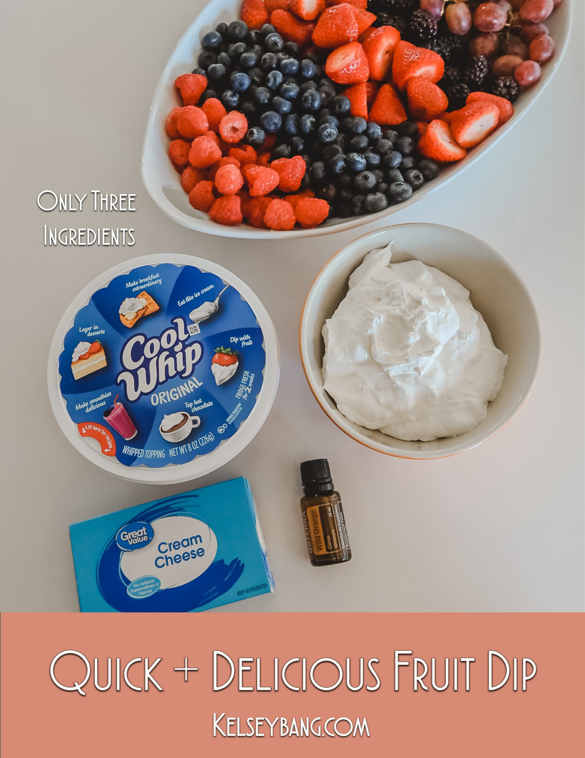 3 Ingredient Fruit Dip - Easy & Delicious - Kelsey Bang