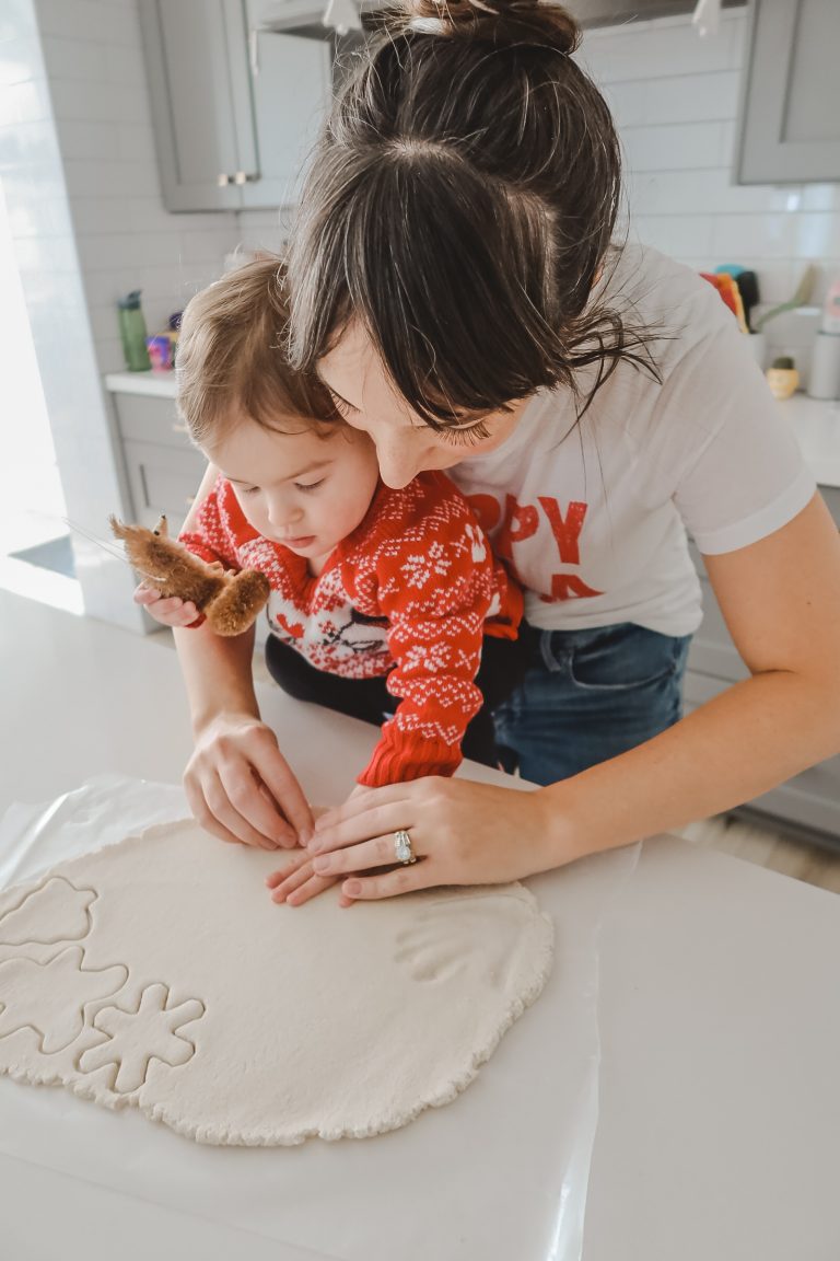 Easy Salt Dough Ornament Recipe- Perfect For Handprints! - Kelsey Bang